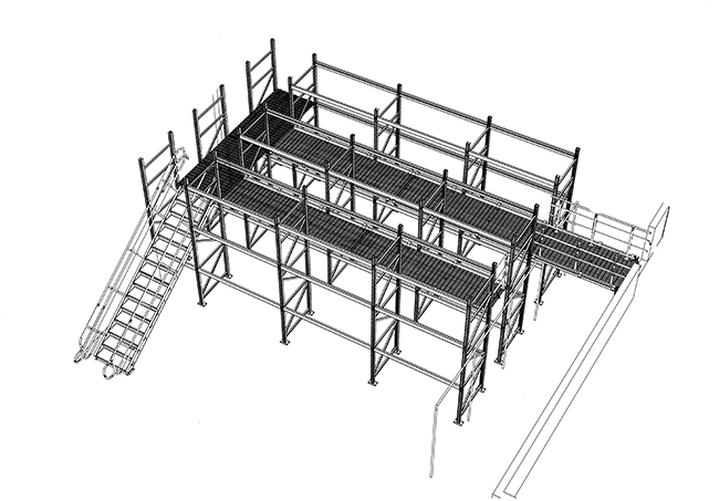 Catwalk systems are ideal for situations where storage capacity needed